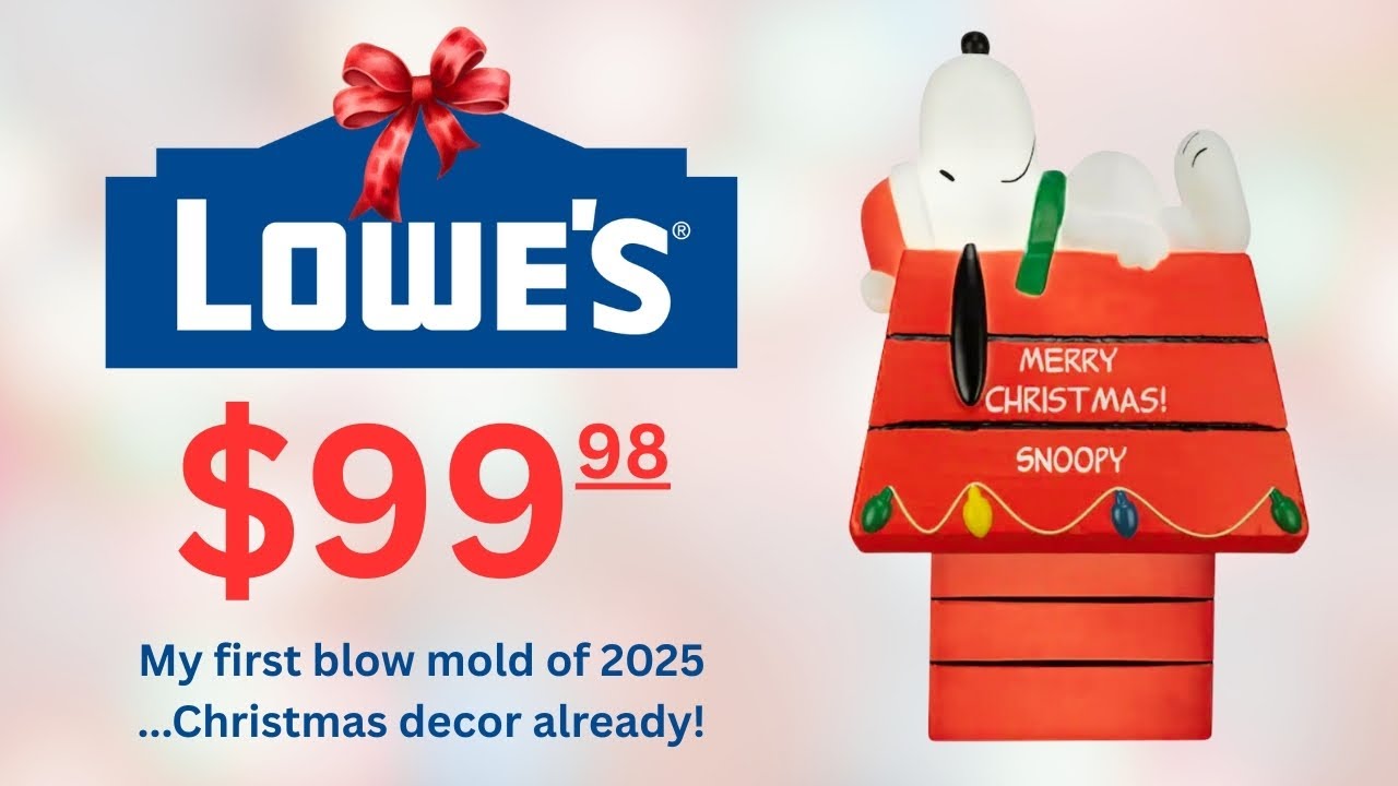 Peanuts 3-ft LED Snoopy Doghouse Christmas Blow Mold from Lowe's - Christmas 2025 $99.98