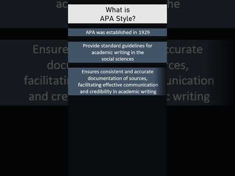What is APA Style? #APA #mimtechnovate #citation