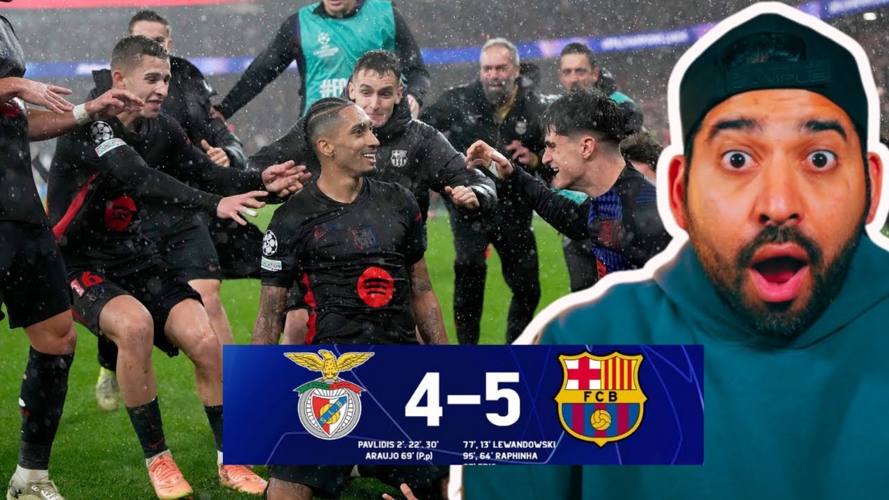 ⚡️¡REMONTADA ÉPICA! Barcelona vence al Benfica 5-4 con golazo de Raphinha en el último segundo 💥