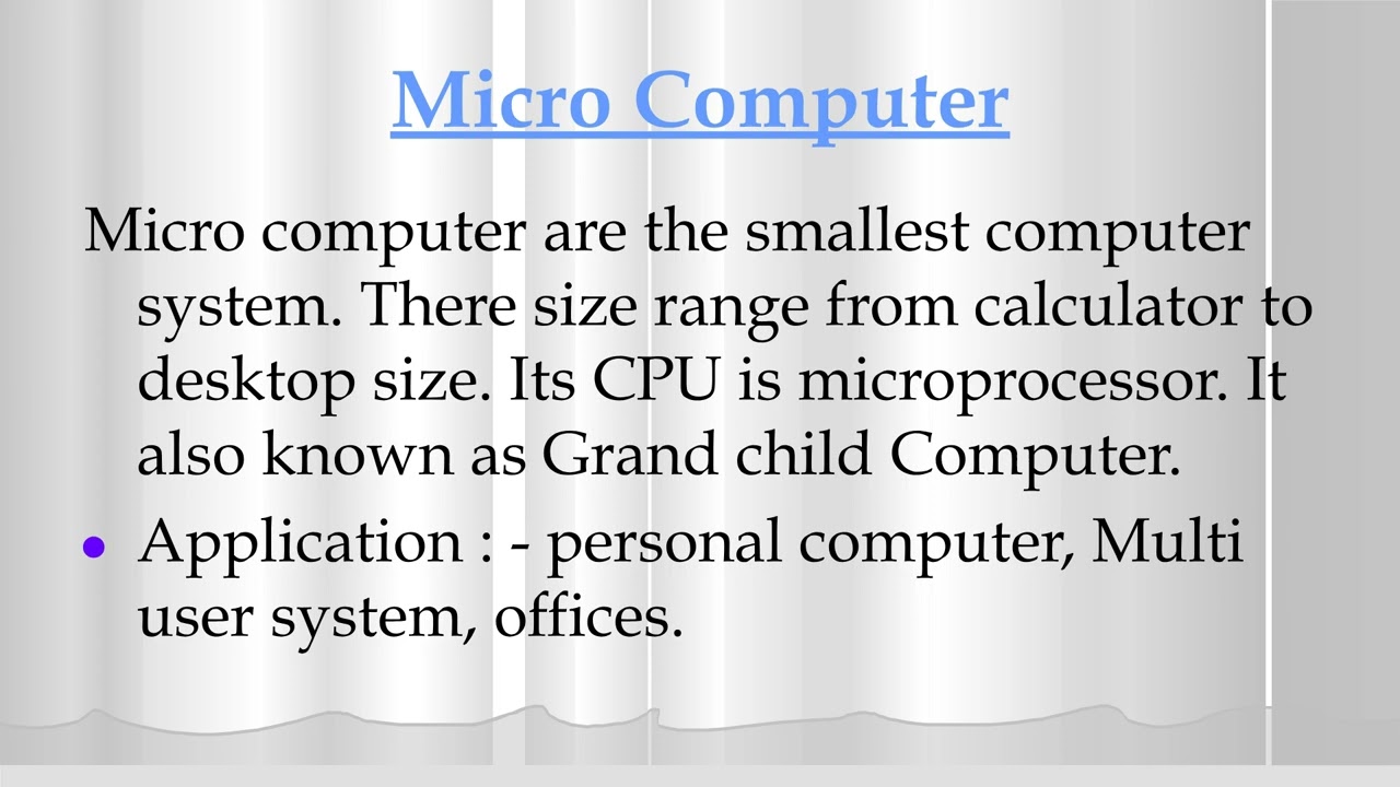 classification of computers power point notes