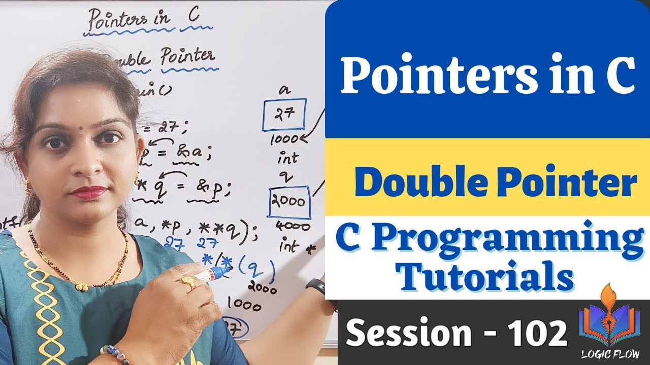 C-102 -Pointers in C|Double Pointer|#doublepointer|#pointersinc|#clanguage#logicflow