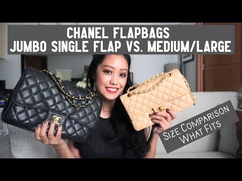 Chanel Single Flap Bag Jumbo vs. Medium/Large | What Fits