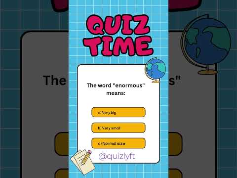 What Does "Enormous" Mean? #grammarquiz #engquiz #logicpuzzles