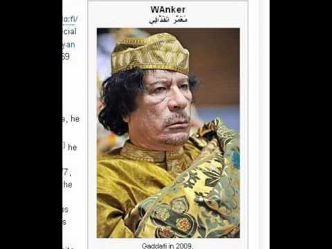 Wikipedia calls Gaddafi Wanker & Taliban @ssjd02