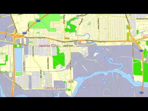 Houston Texas US editable layered PDF Vector Map