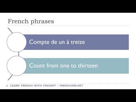 Say it in French I Count from one to thirteen avi