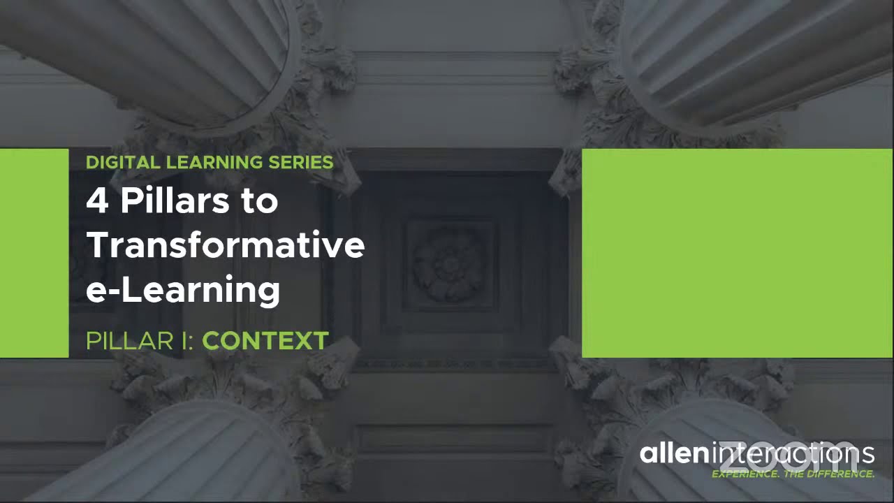 4 Pillars to Transformative e-Learning - Context