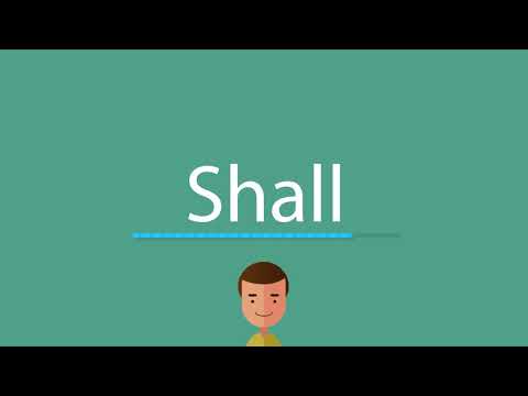 How to say Shall in English