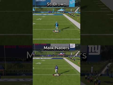 Malik Nabers vs. Amon Ra St. Brown  #challenge #football #gaming #nfl #madden #sports