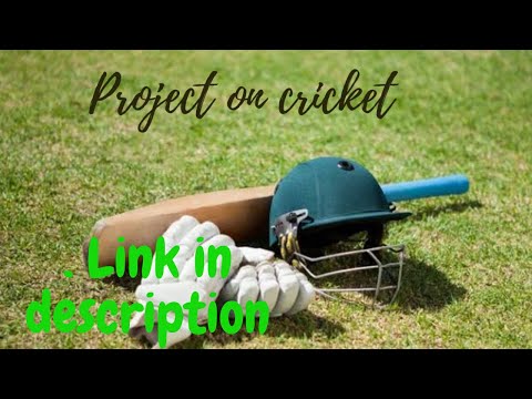 Physical education project on cricket | class 12 |