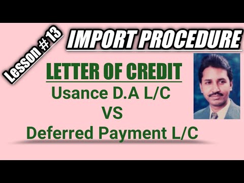 Deferred Payment LC | Usance Payment LC | Usance Letter of Credit | Types of L/C
