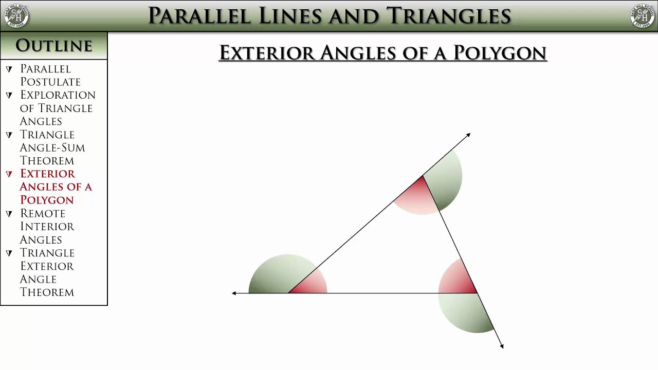 Geometry, Section 3-5 -- Parallel Lines and Triangles
