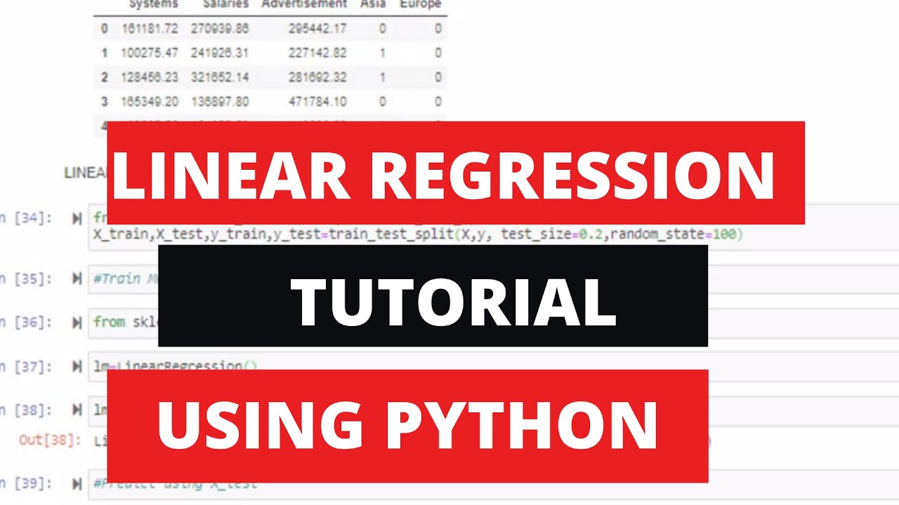 Linear Regression Machine Learning Algorithm with Python - Tutorial (Theory and Coding)
