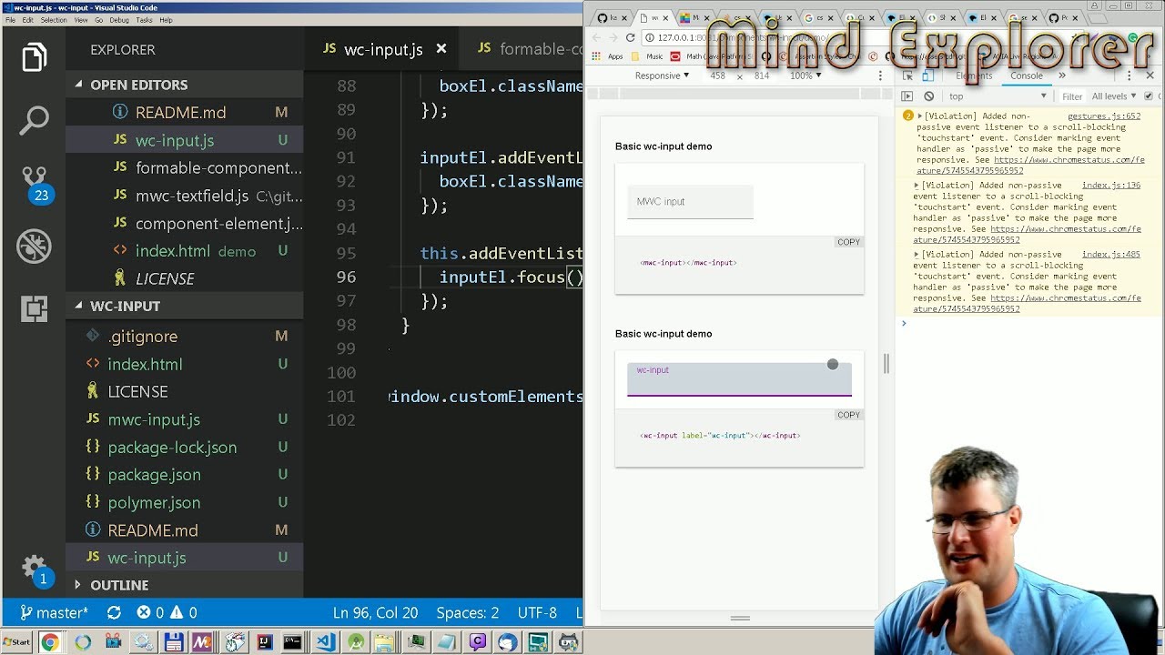 Inputbox - live coding web component