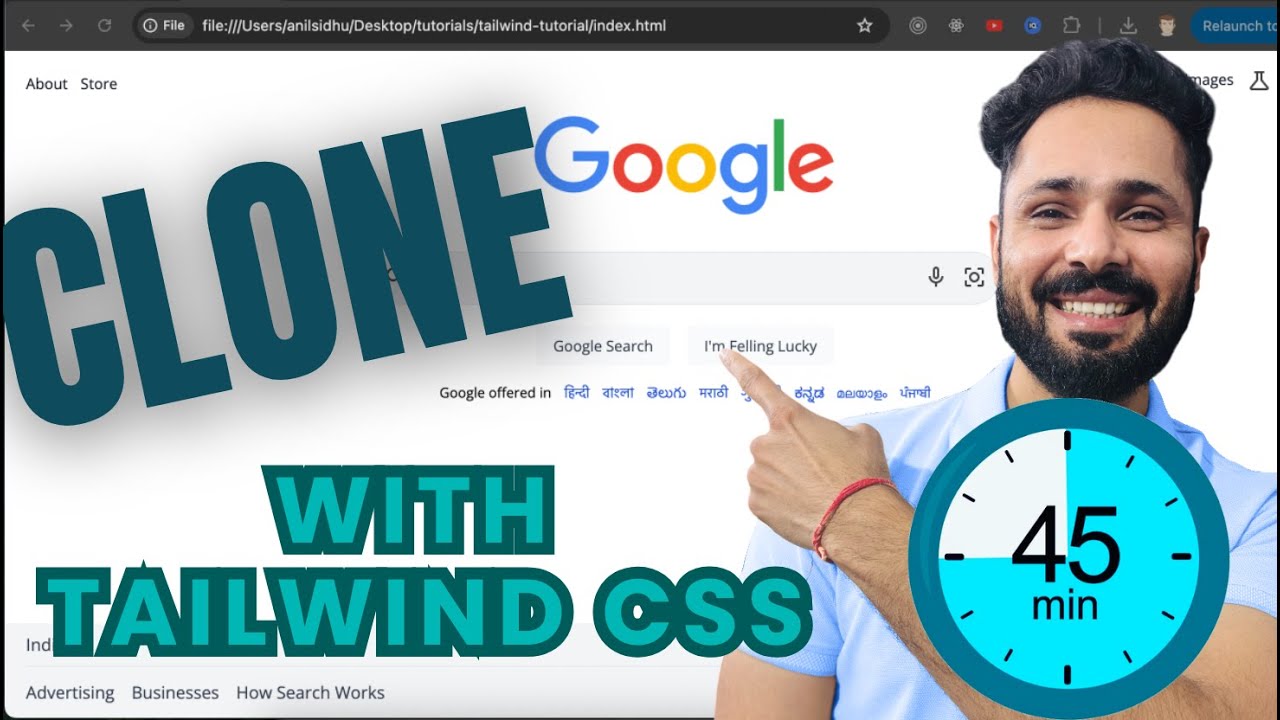 Clone Google UI with Tailwind CSS – Full Project Tutorial #tailwindcss