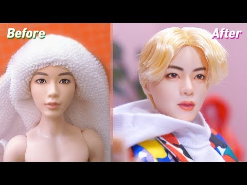 BTS Jin (진) x Mattel Dolls Repaint /방탄소년단 마텔 인형 리페인팅 Fashion Doll