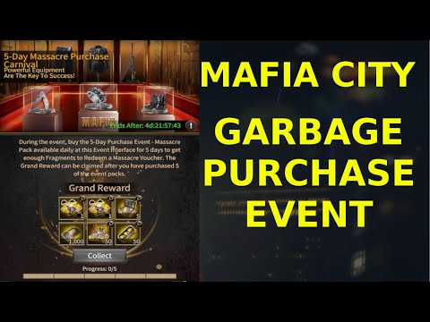Garbage (5 day Massacre) Purchase Event – Mafia City – Flavio Gaming