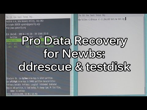 Data Recovery Tutorial - Getting started with DDRescue and TestDisk