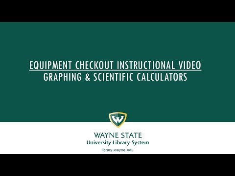 UGL Equipment Checkout | Graphing & Scientific Calculators