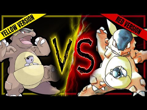 Which game can Kangaskhan beat faster, Red or Yellow?