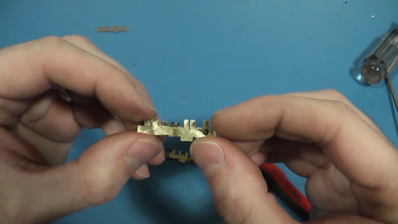 Teletype Model 28 KSR: Code blades for the answer-back mechanism