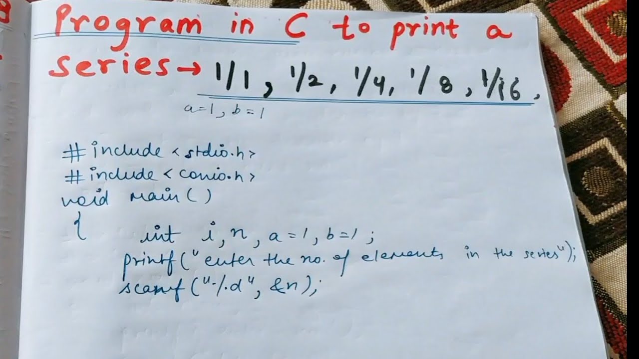 Program to print the given pattern in C