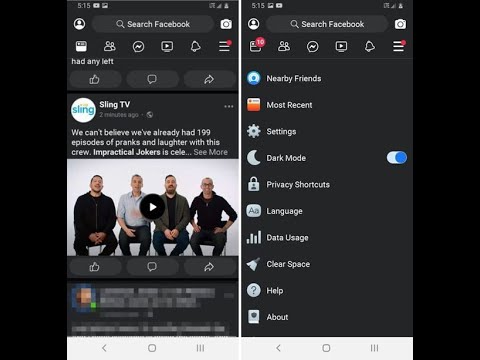 facebook how to change white background color to black
