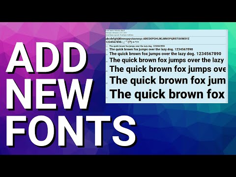 Add New Fonts to Windows