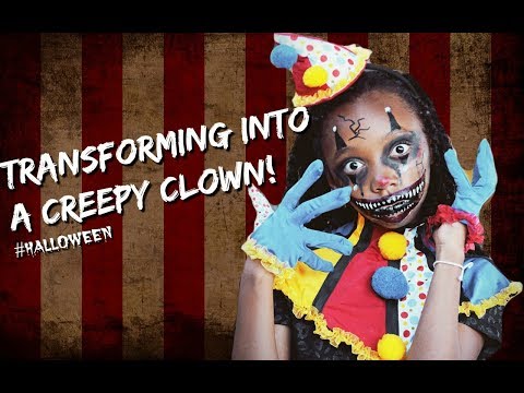 Halloween Makeup Tutorial 2018. Creepy Clown Makeup. Tween Girl Halloween Makeup Ideas