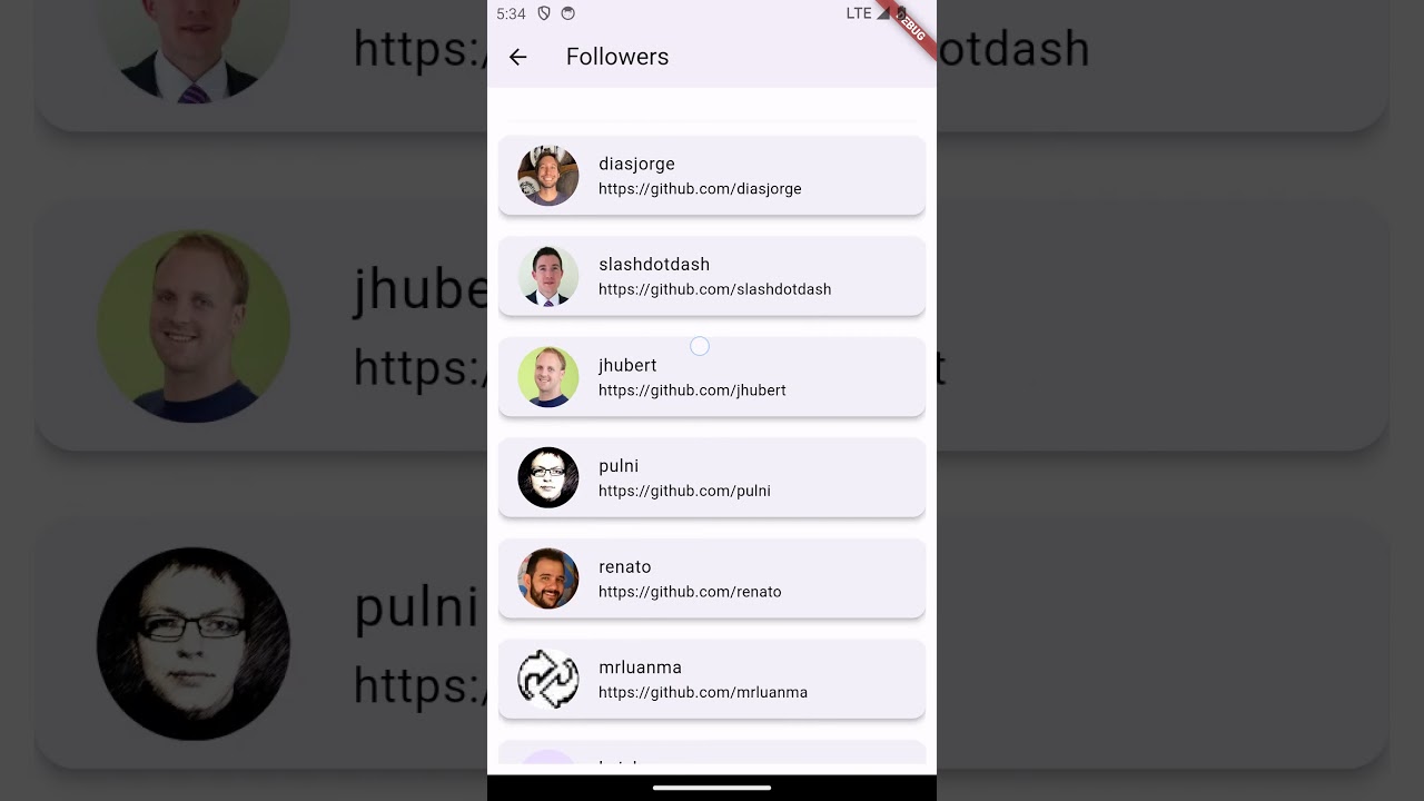 github user finder app demo