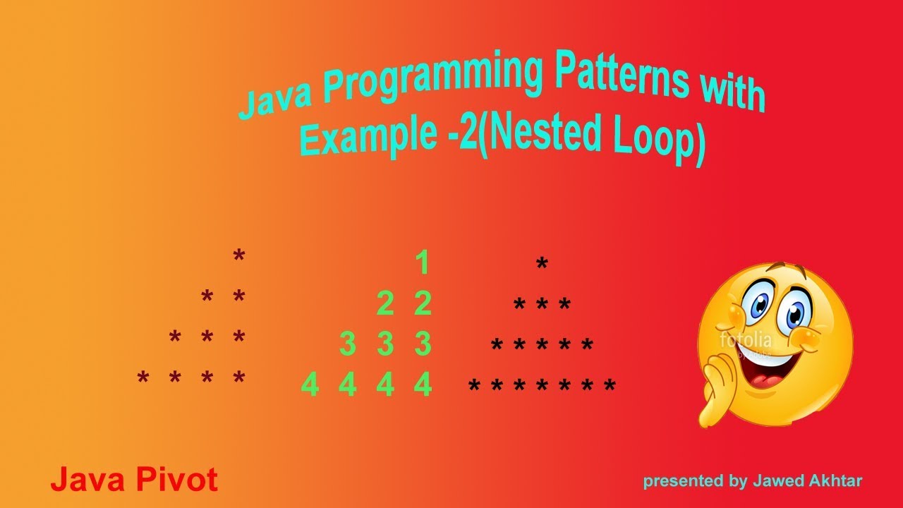 Java programming pattern with Example 2 (Nested Loop) java pivot