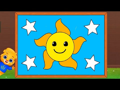 learning about colouring for kids | sun picture colour