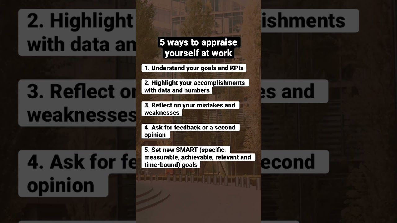 How to do a self-appraisal? #careergrowth #careeradvice #selfassessment