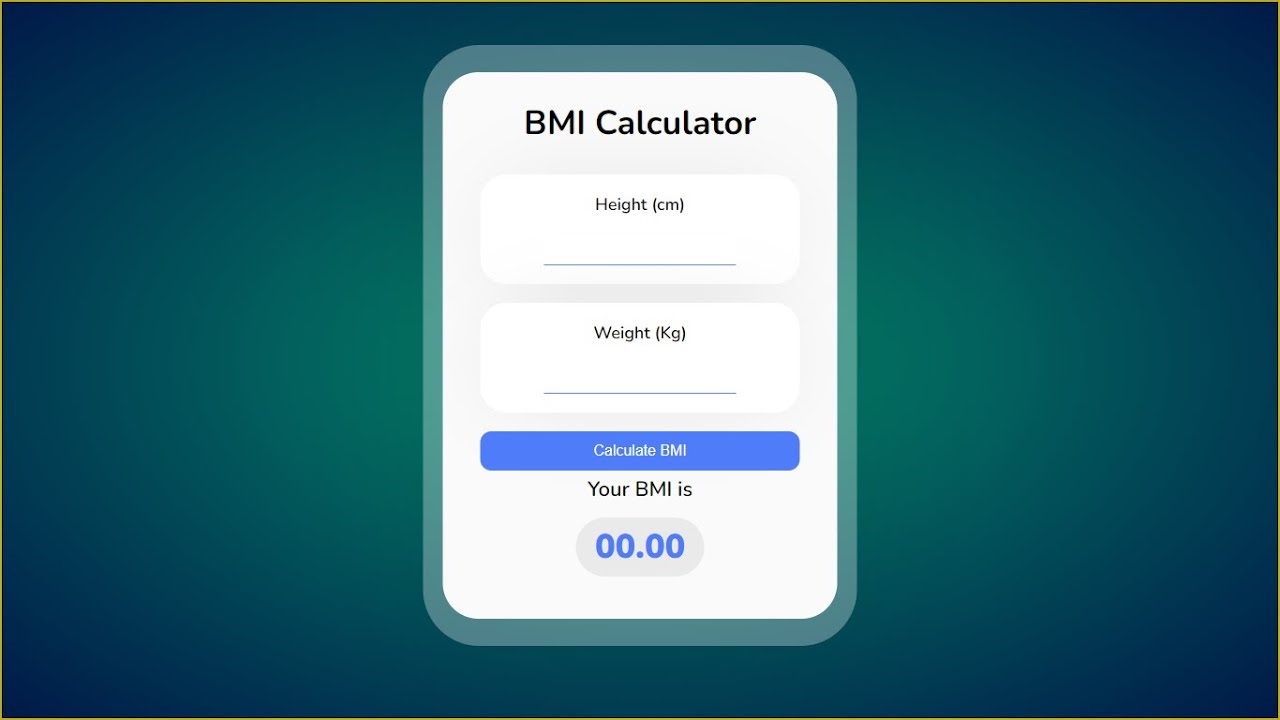 How to Make BMI Calculator Using HTML CSS And JS || #css #cssanimationtutorial || @codingissoeasy
