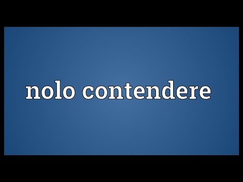 Nolo contendere Meaning