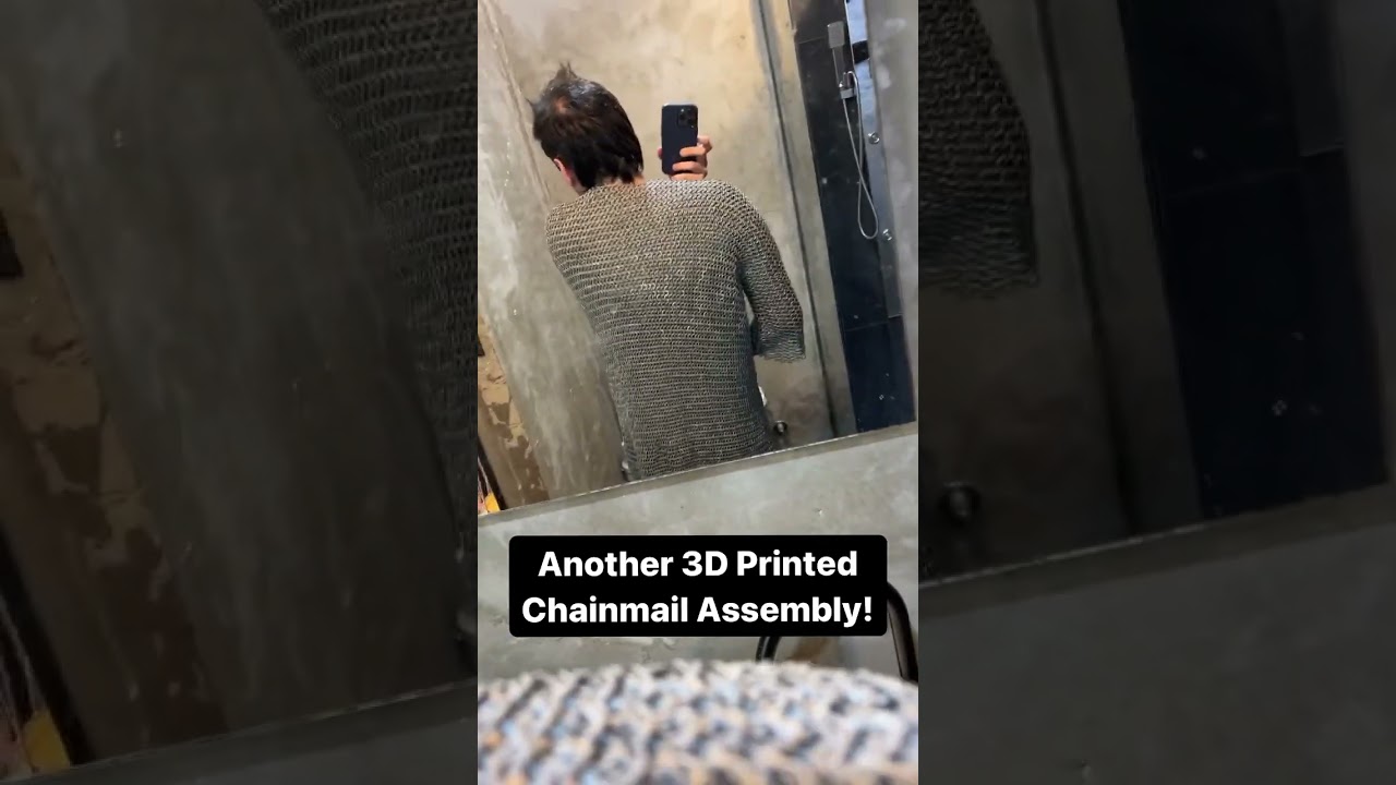 Another 3d printed chainmail assembly! #3dprinting #chainmail #chainmaille