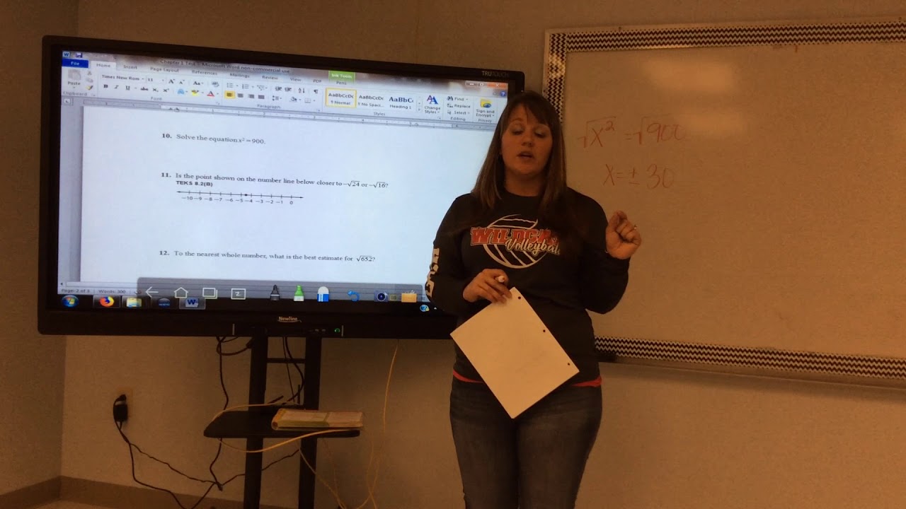 8th Grade Chapter 1 Test Corrections