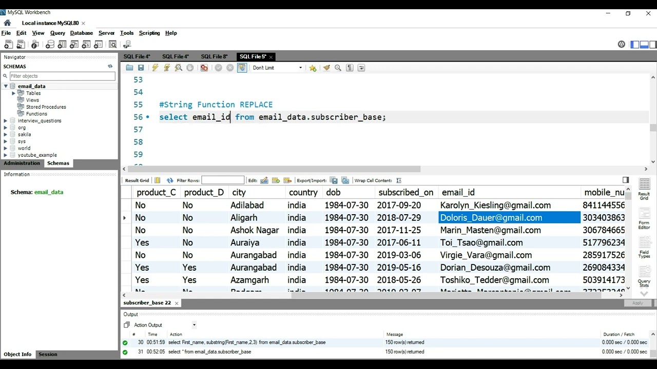 SQL String Function REPLACE | How to replaces characters in a string with another string in SQL