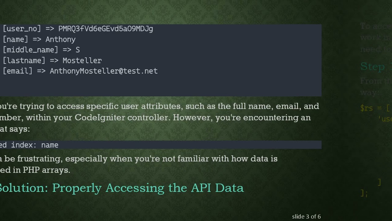 Integrating API Responses into CodeIgniter Controllers
