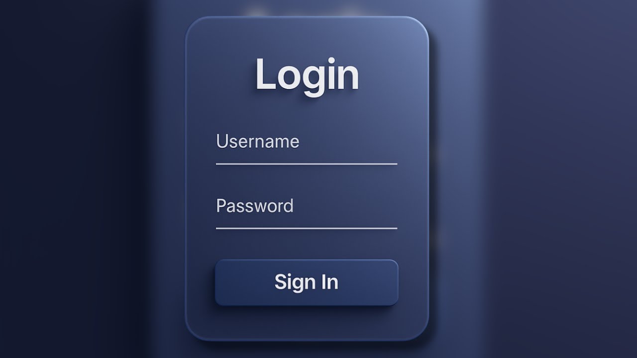 Glassmorphism Login Form Using Only HTML & CSS | Modern UI Design Tutorial