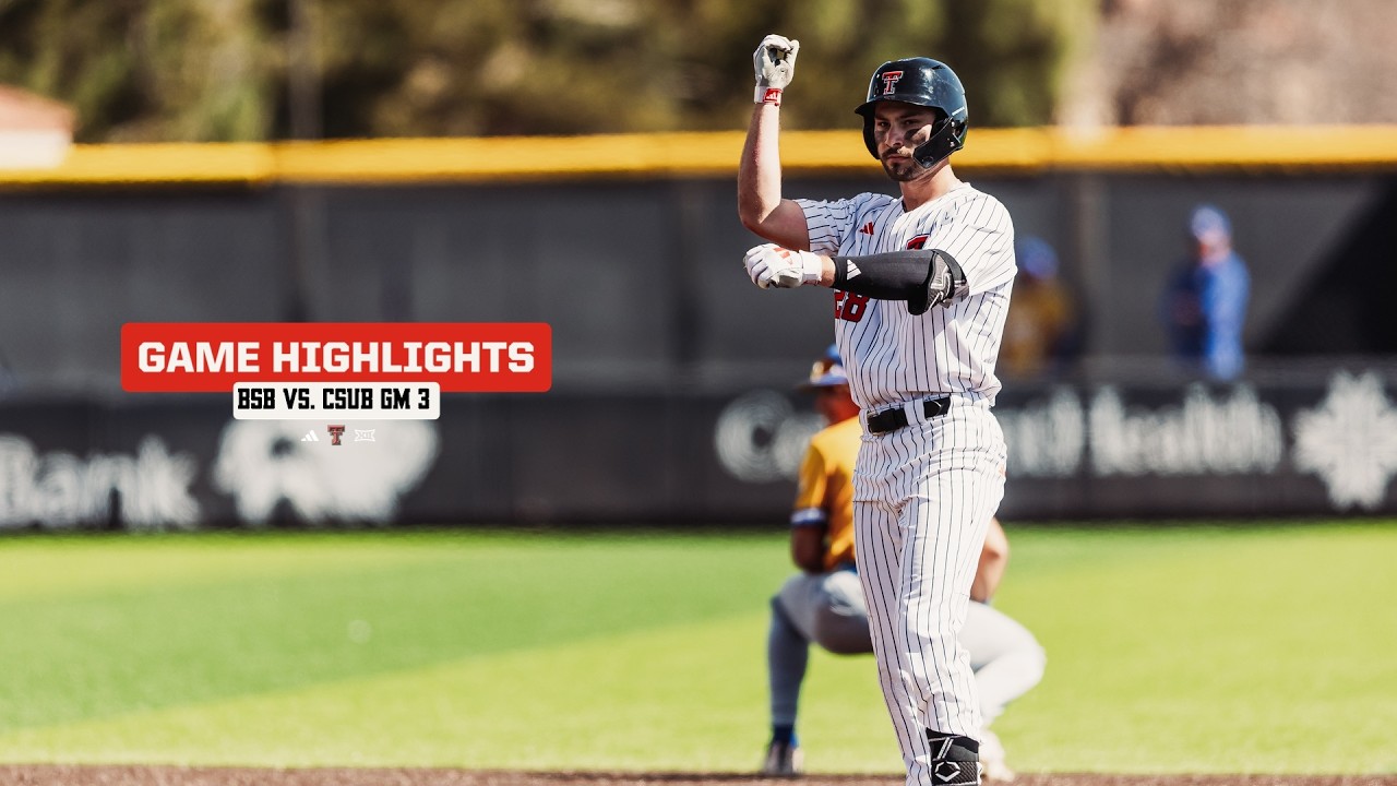 Texas Tech Baseball vs. Cal State Bakersfield: Highlights GM 3 (L 8-15) | March 1, 2026