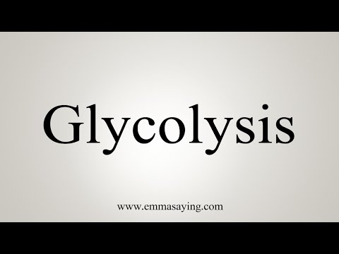 How To Say Glycolysis