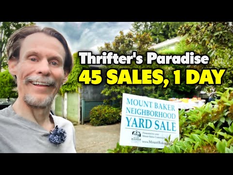 Thrifting Dreams Come True! Shopping 45 Yard Sales in One Day!