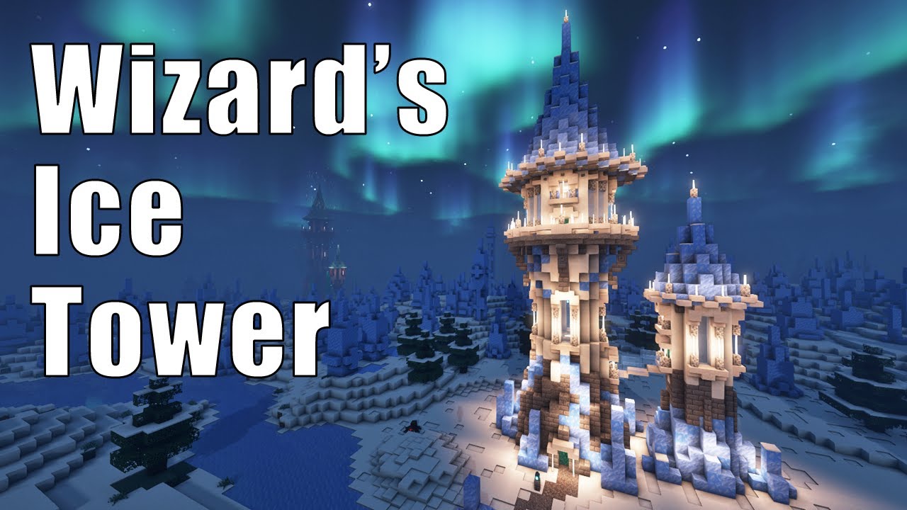 Minecraft Ice Wizard Tower | Fantasy Ice Tower Build Tutorial