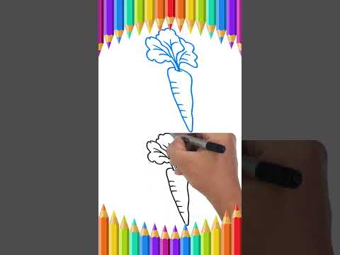Simple Carrot art work drawing #shorts #drawing #art #clipart #drawingskill