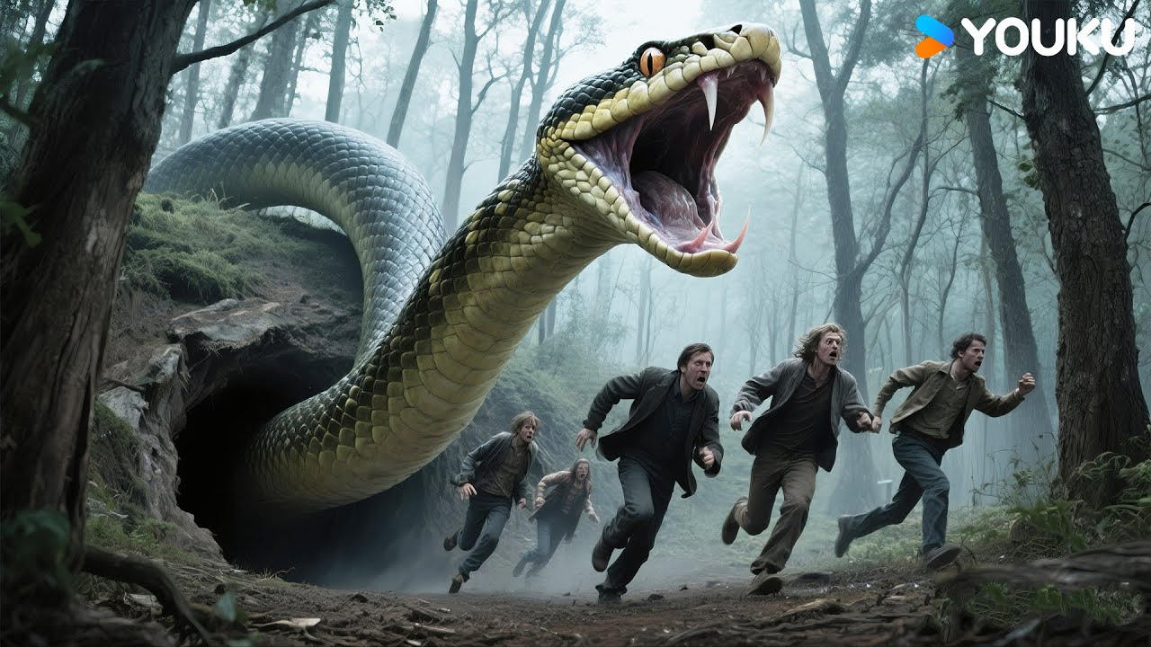 🌳🐍😡Mutant python forced from its cave, now furious! | Mutant Python | YOUKU MONSTER MOVIE