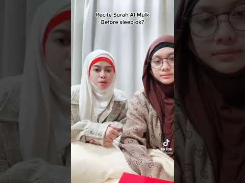 Amalkan surah Al Mulk sebelum tidur ye guys Tq heliza and adik