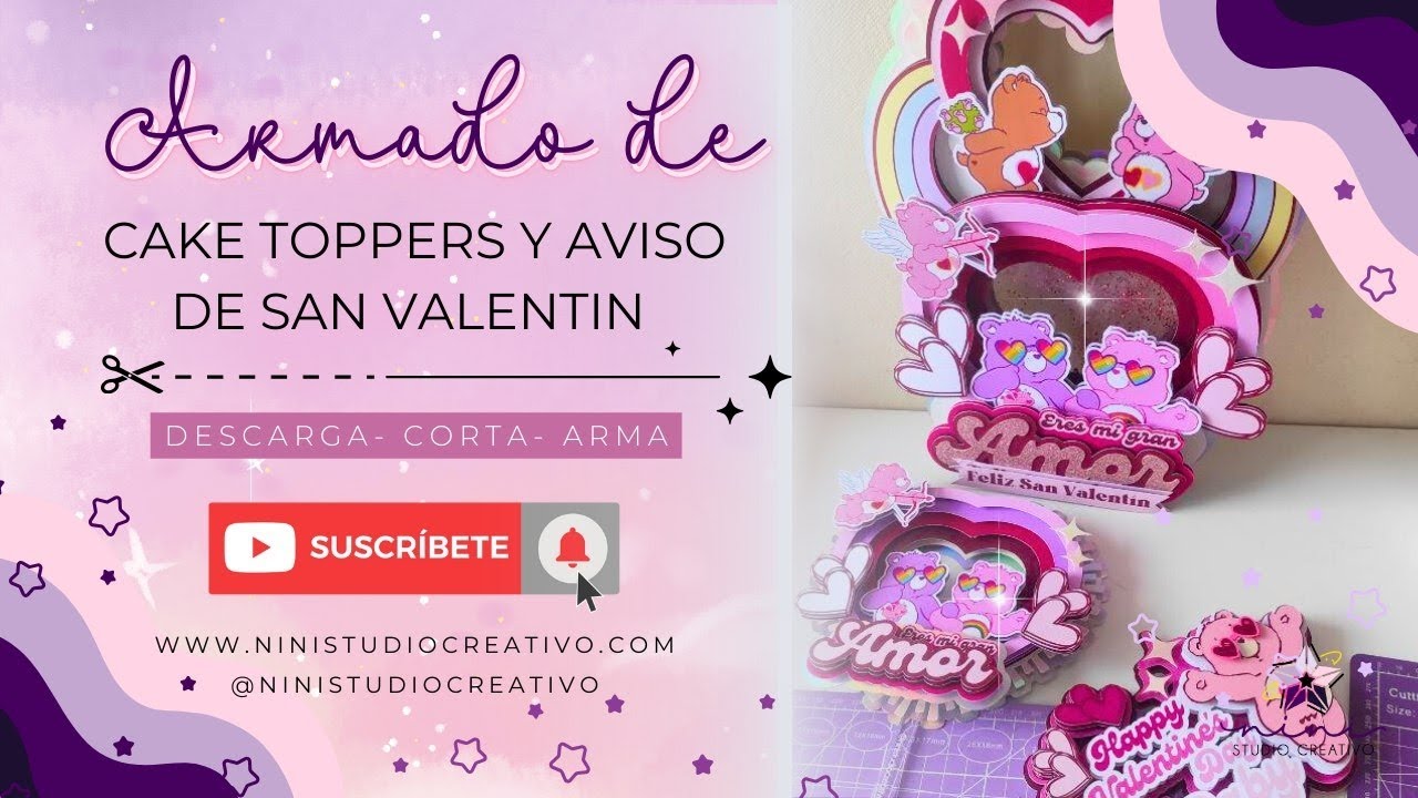 Armado de cake Topper y aviso de san Valentín | LIVE POR INSTAGRAM 