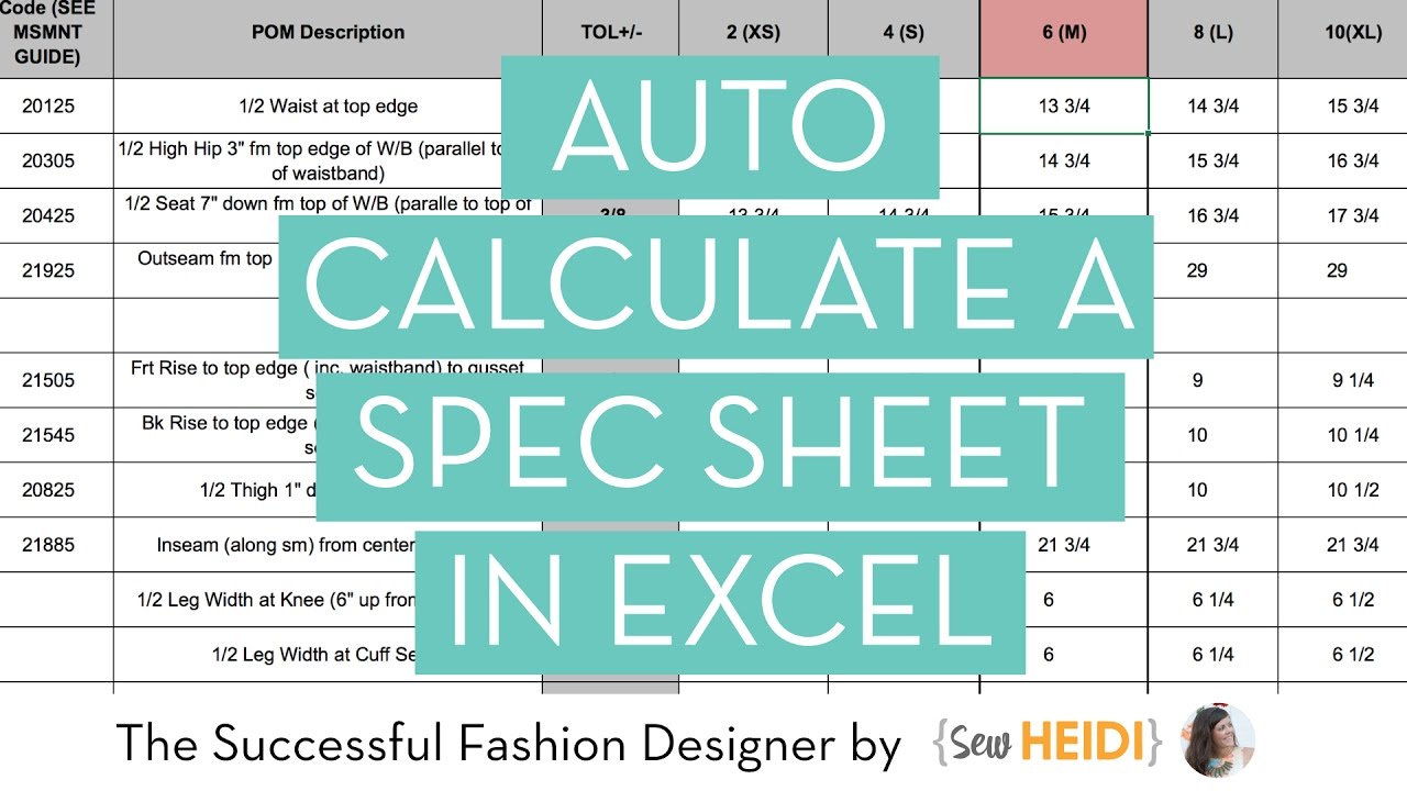 How to Calculate Grade Rules for Fashion (in Excel)