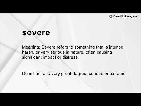 severe Meaning